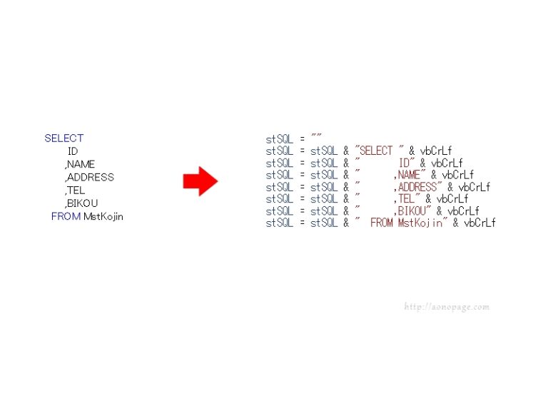【VB.NET/SQLServer】SQL構文をVBに反映するサンプル | あおのページ